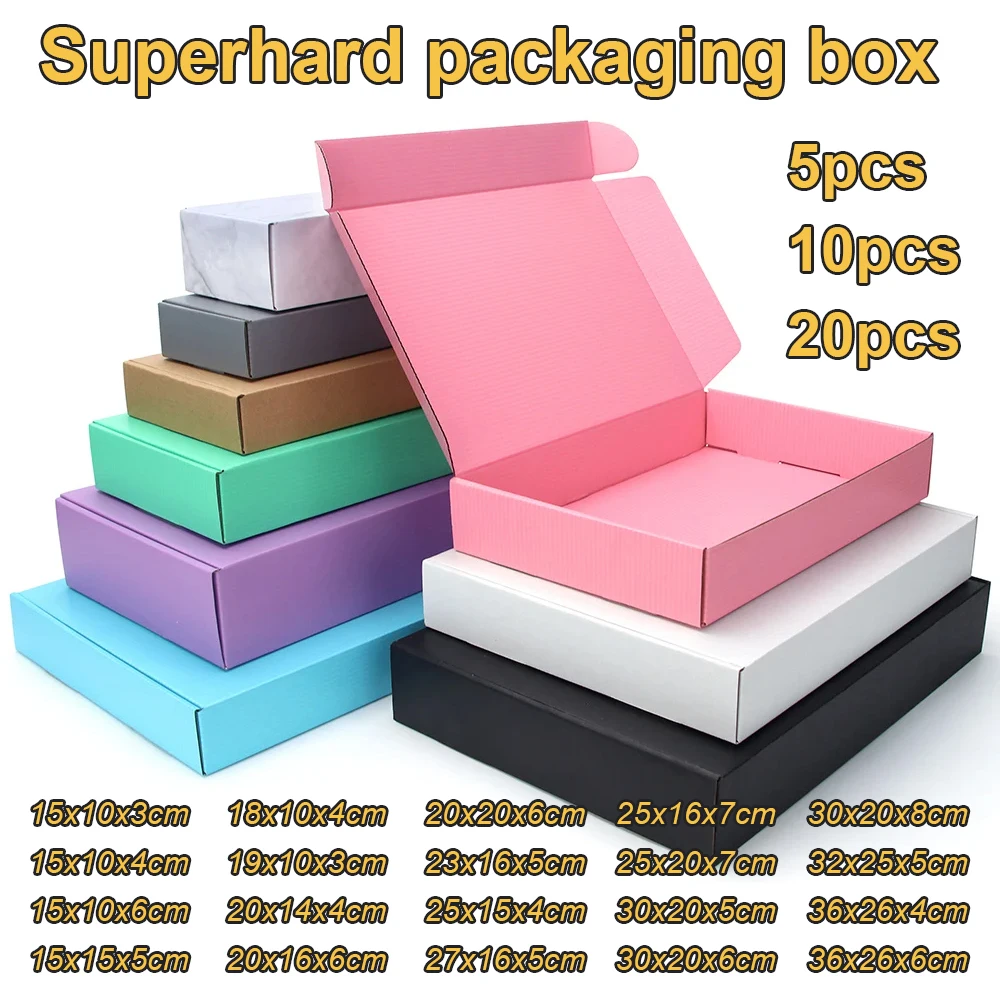 5pcs-10pcs-kraft-box-wholesale-color-package-carton-small-gift-box-Wigs ...
