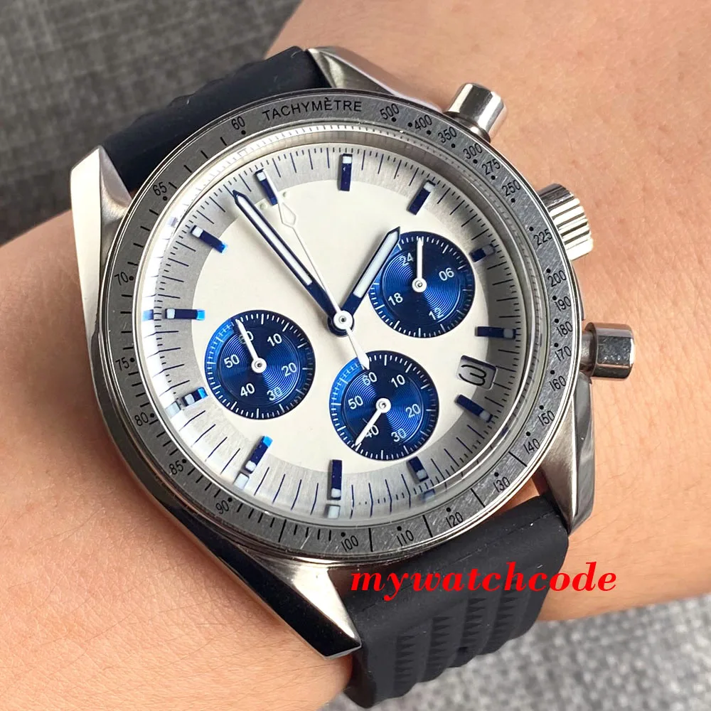 Sports-Quartz-Full-Chronograph-40mm-Stainless-Steel-Multifunction ...