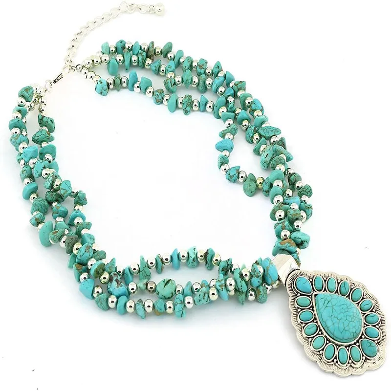 New-Arrival-Bohemian-Western-Style-Natural-Turquoise-Necklace-for-Women ...