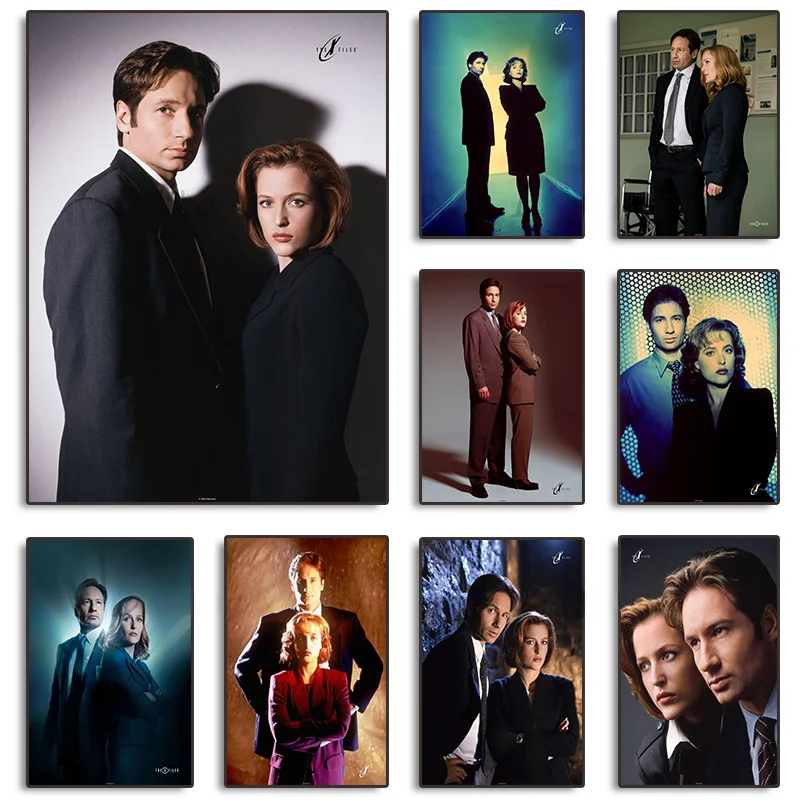 Classic-Suspense-TV-Series-The-X-Files-Mulder-and-Scully-Posters-Canvas ...