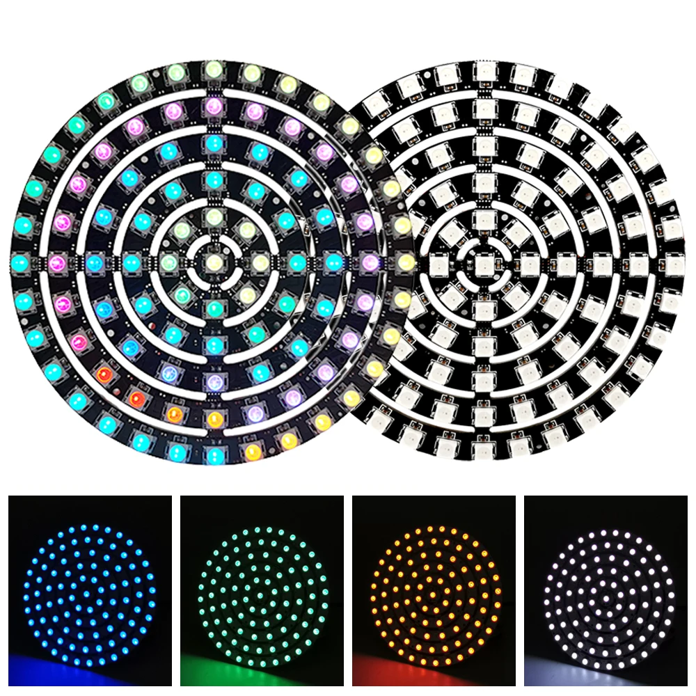 DC5V WS2812B LED Ring DIY Round Modules Built-in Individually ...