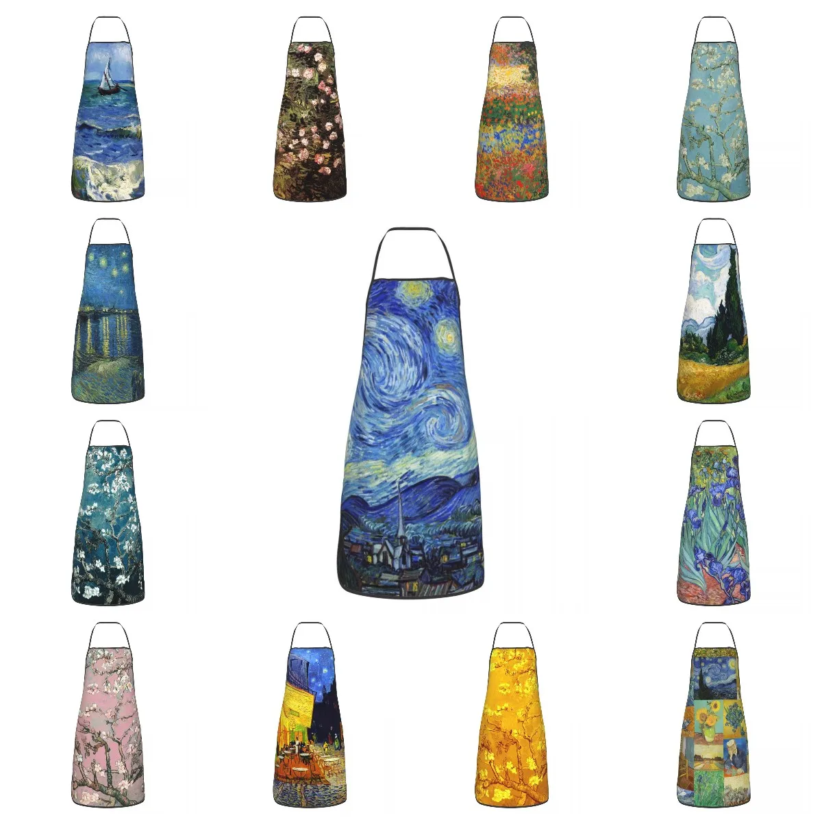 Bib-Vincent-Van-Gogh-Starry-Night-Aprons-Men-Women-Unisex-Adult-Chef ...