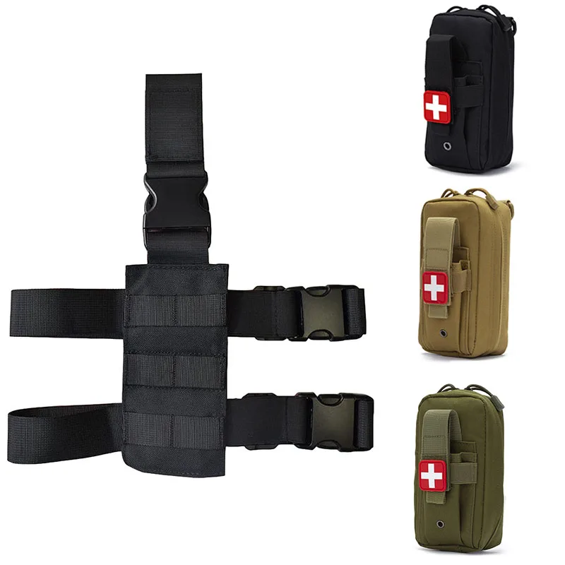 Tactical Thigh Moll Rig EDC Pouch Medical EMT Emergency First Aid Kit ...