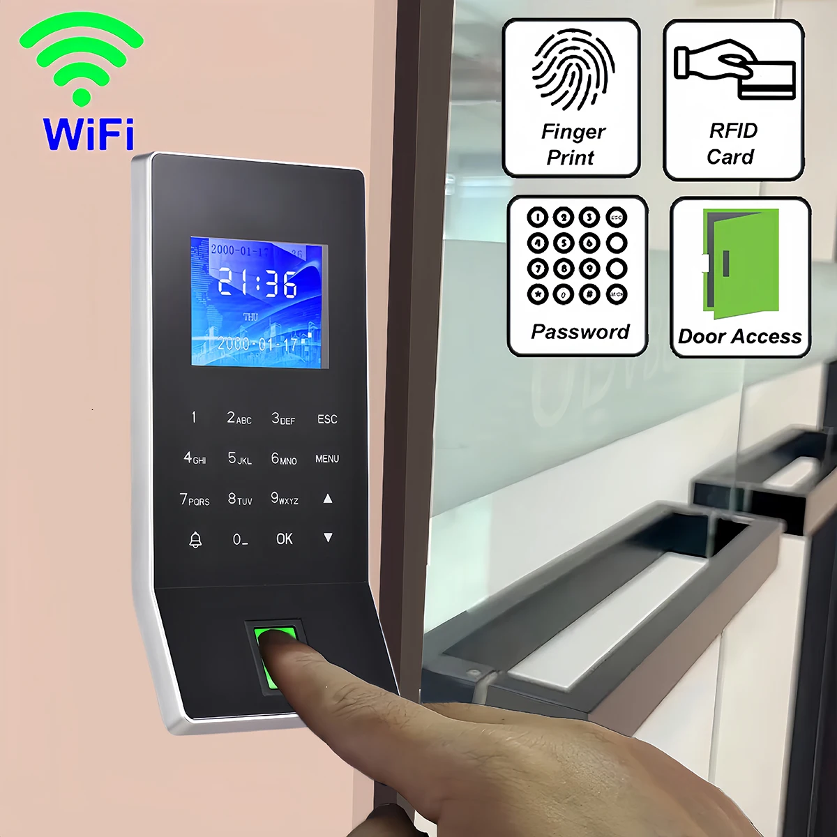 WiFi-TCP-IP-Biometric-Fingerprint-Door-Lock-Access-Control-System-Finger-and-Card-Time-and ...