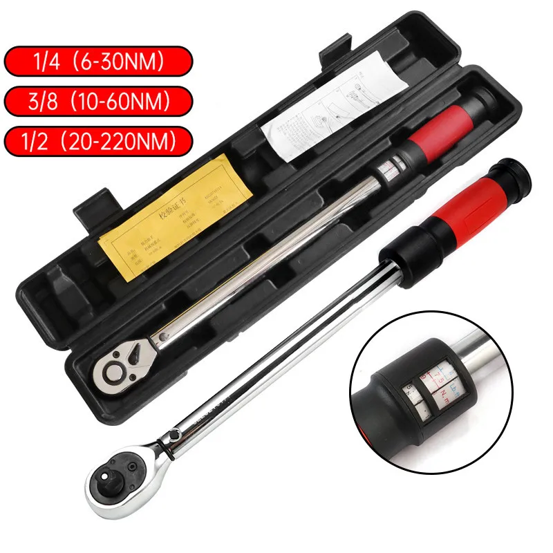 6-220n.m Torque Wrench 1/2 3/8 1/2 Inch Precise Visualized Torques Key ...