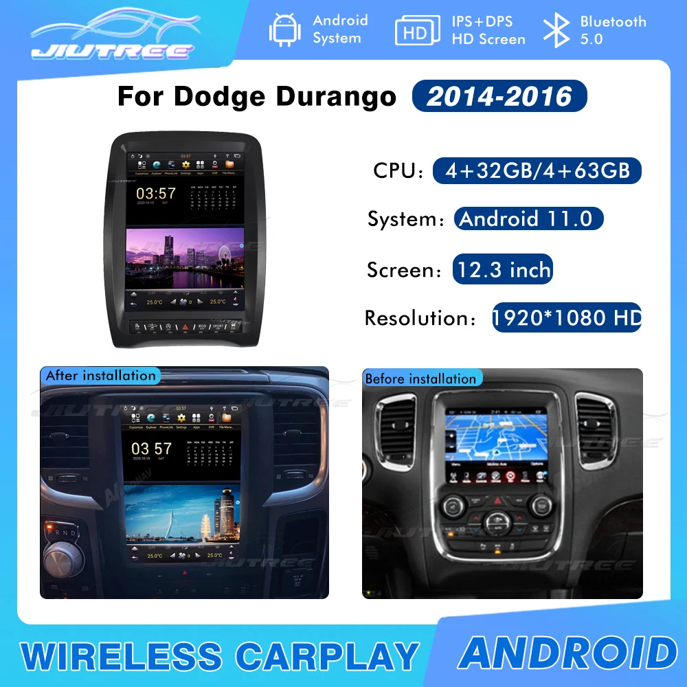 Tesla-Style-PS6-Car-Radio-For-DODGE-Durango-2010-2020-Multimedia-Tough ...