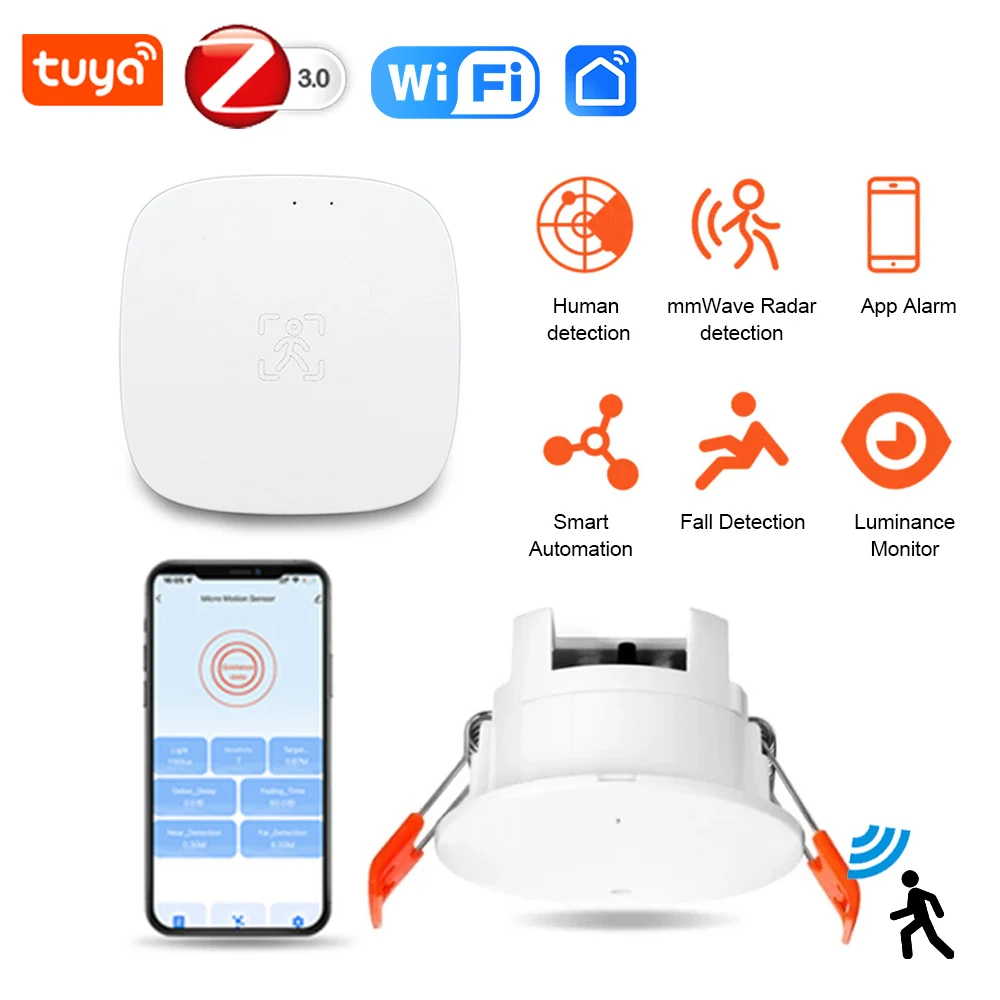 Tuya Zigbee Human mmWave Presence Sensor Radar Detector Wifi Smart Life ...