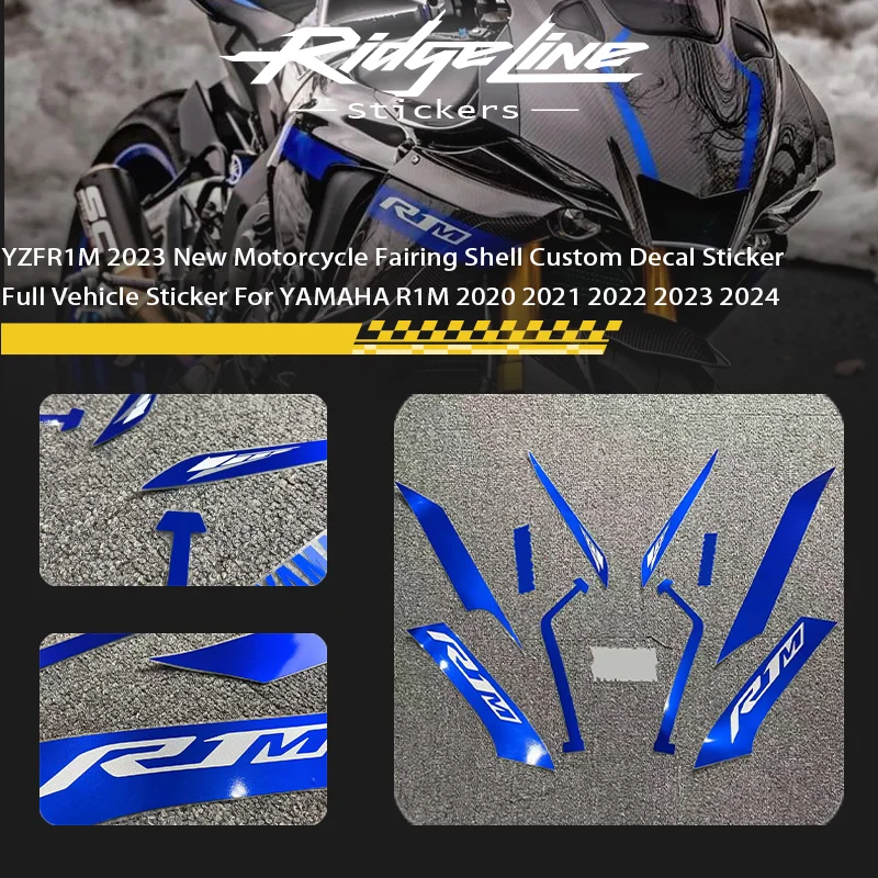YZFR1M 2023 New Motorcycle Fairing Shell Custom Decal Sticker Full ...