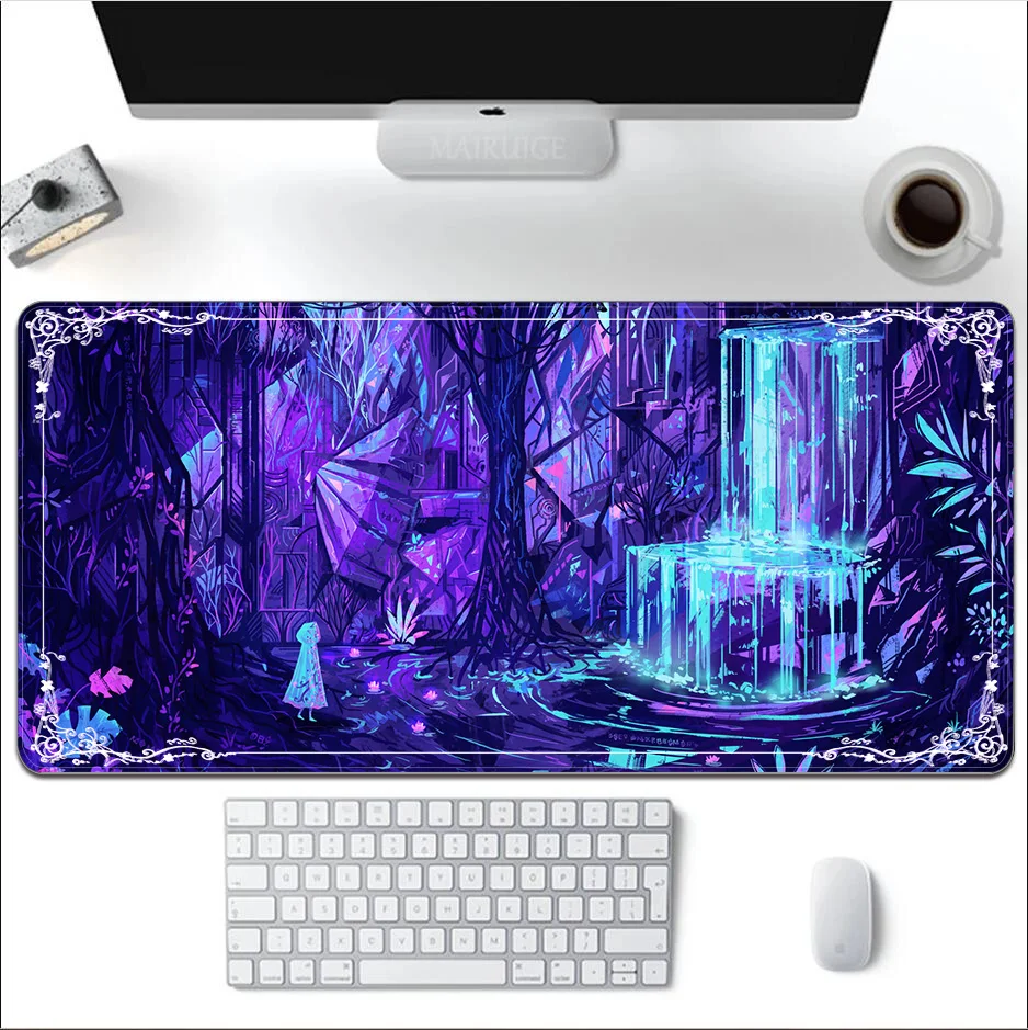 Gaming Mouse Pad Tiger Large Mousepad Gamer Gaming Accessories Purple ...