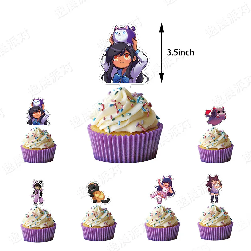 Anime Aphmau Plushies Cat Theme Kids Birthday Party Decoration Balloons ...