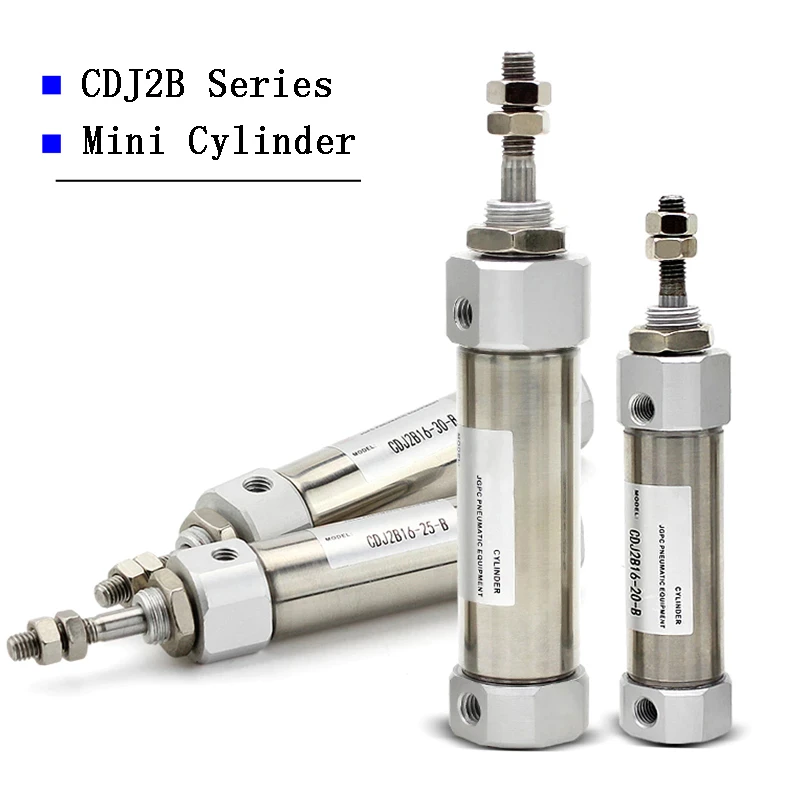 Pneumatic Air Cylinder Stainless Steel Cdj2b10 Type Mini Double Acting Single Rod 10mm 16mm Bore ...