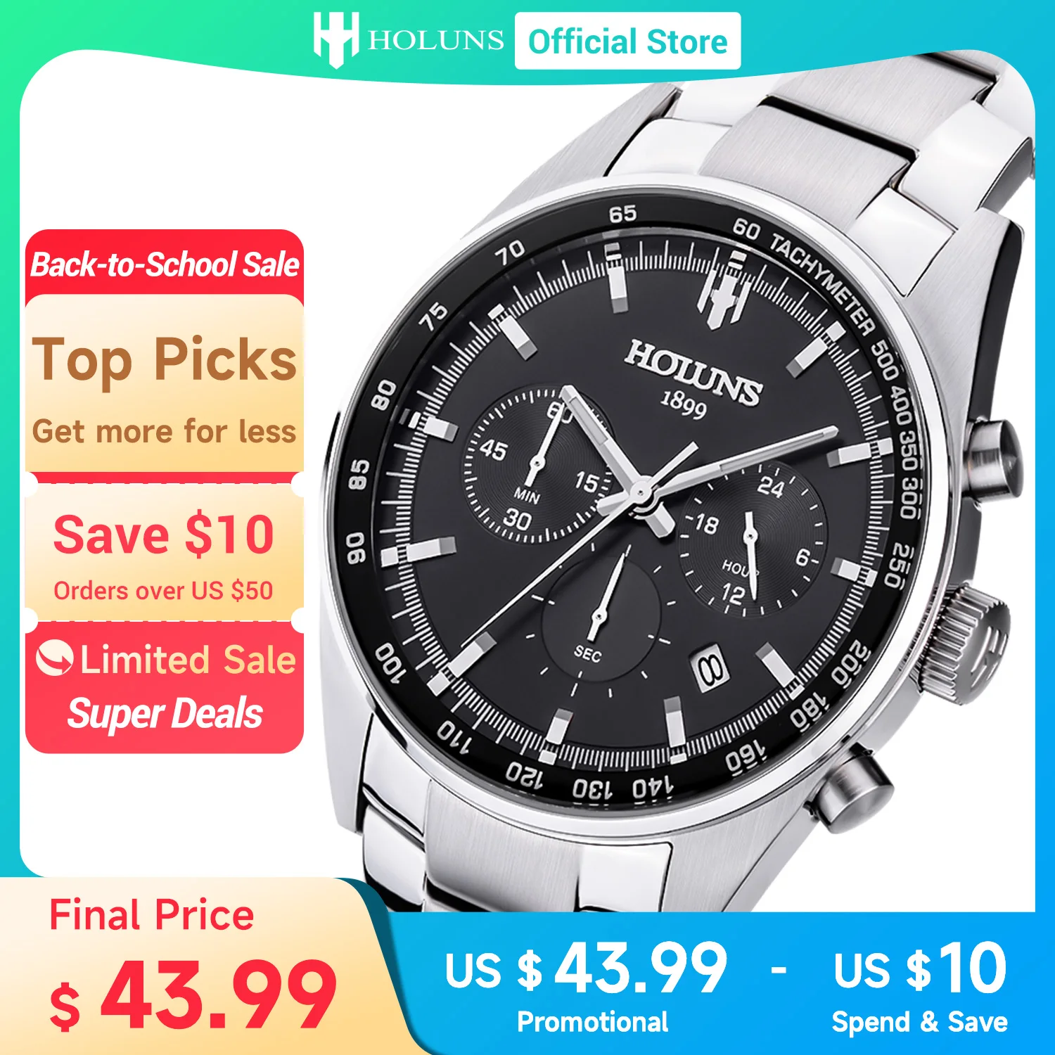 HOLUNS-mens-Fashion-watch-Full-stainless-steel-Multifunctional-Sports ...
