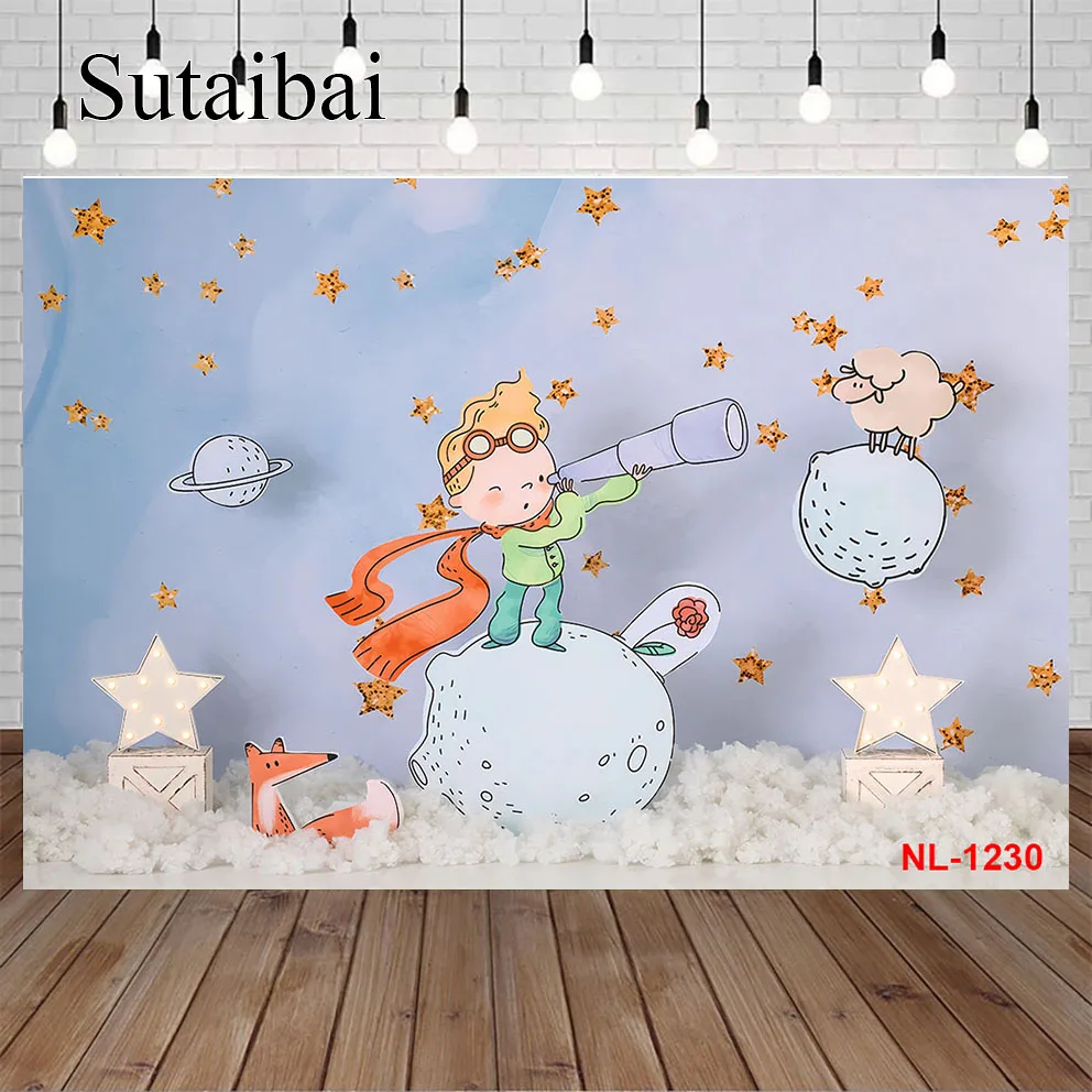 Little-Prince-Backdrop-Universe-Meteorite-Boys-Happy-Birthday-Party ...