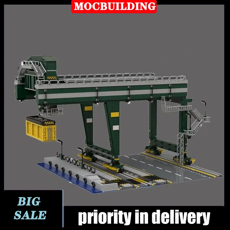 Moc-City-Train-Container-Crane-Model-Bouwsteen-Set-Poort-Building ...