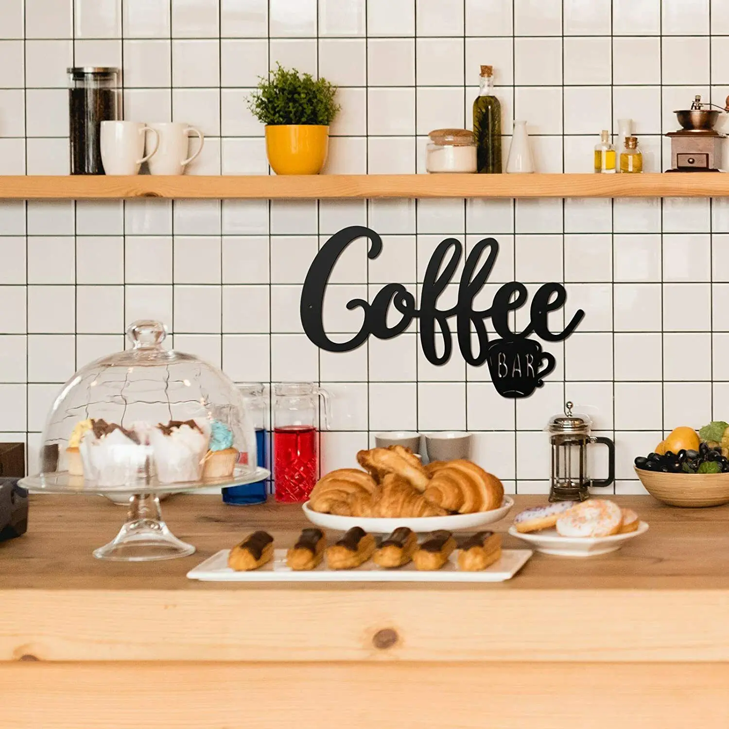 Metal Wall Sign Coffee Bar Hanging Sign Coffee Letter