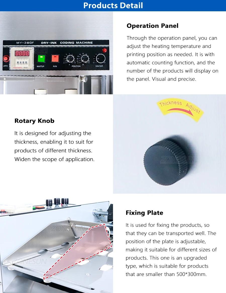 MY-380F Printing Machine 3-30cm Produce Solid Ink Roll Coding Card Bag ...