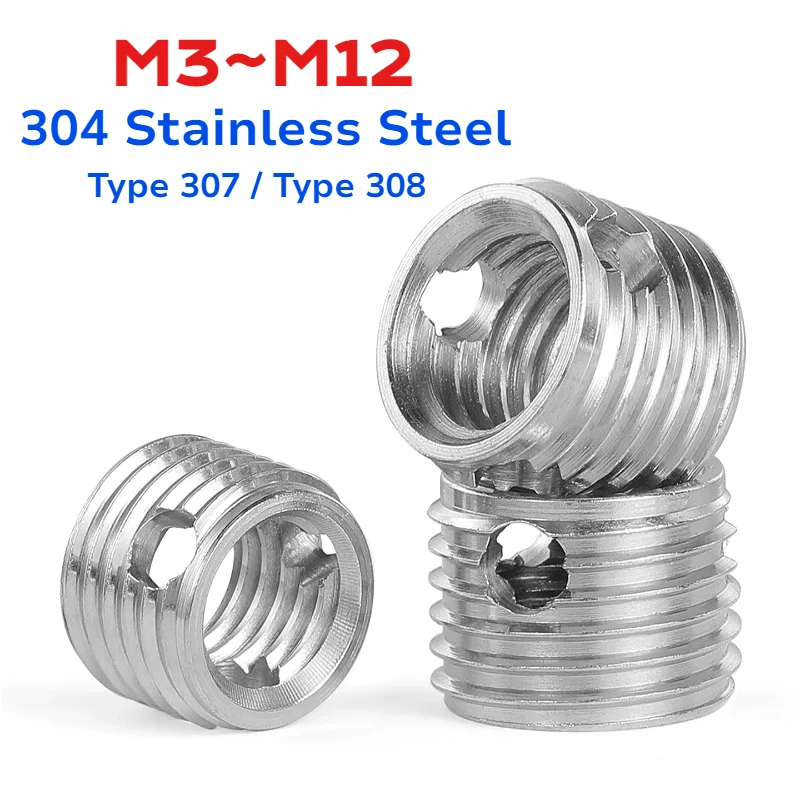 304 Stainless Steel M3 M4 M5 M6 M8 M10 M12 Thread Repair Triple-Hole ...