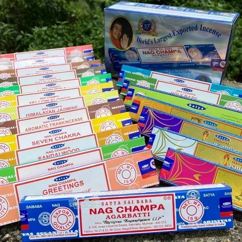 5BOX NAG Champa Indian Incense Collection Satya Handmade Sticks with ...