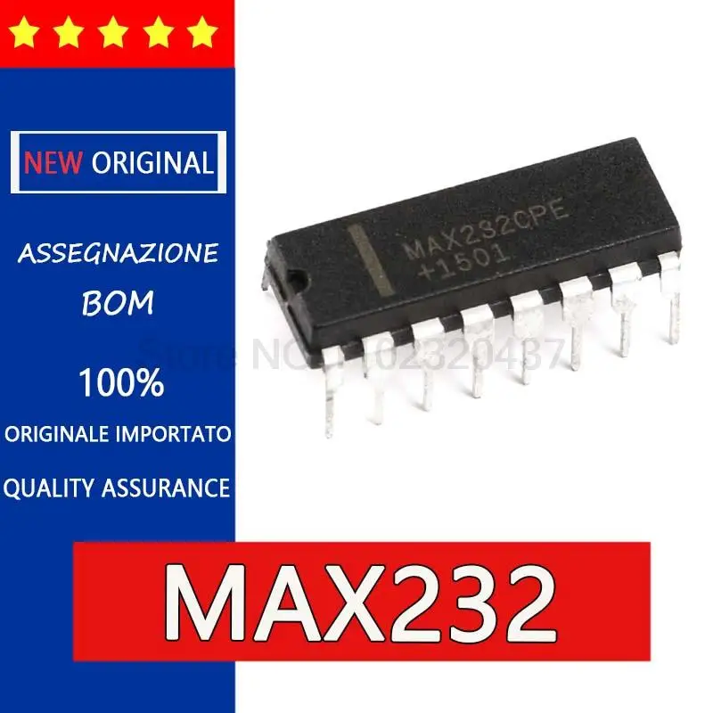 5pcs-original-MAX232CPE-MAX232EPE-DIP16-RS-232Interface-IC-Convert ...
