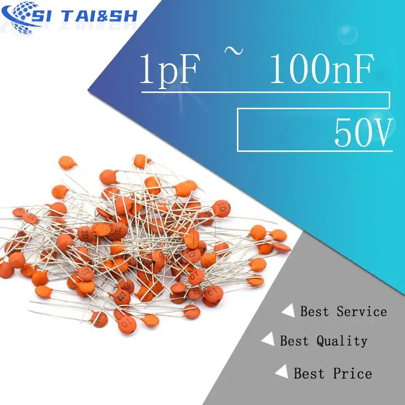 100pcs-Ceramic-capacitor-50V-1pF-100nF-0-1uF-104-4-7PF-10PF-22PF-33PF ...