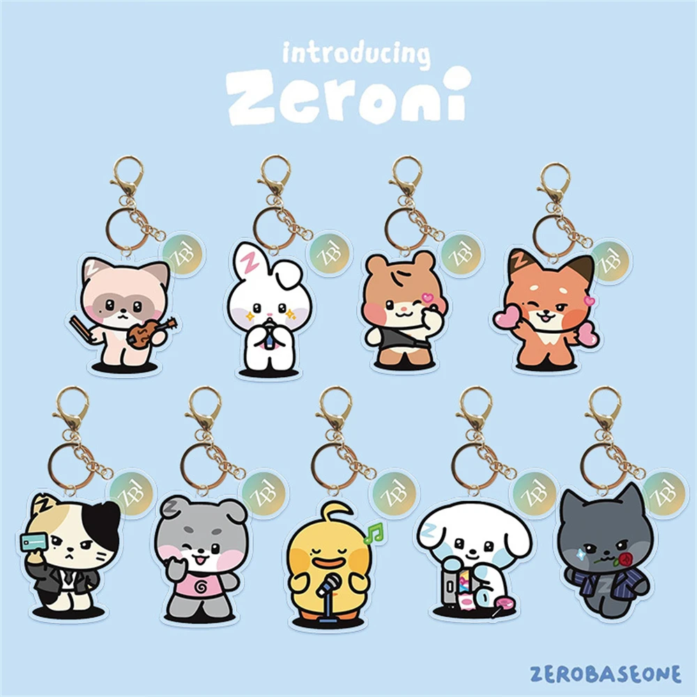 KPOP-ZB1-Cartoon-Keychain-ZEROBASEONE-Zeroni-Cute-Acrylic-Keyring ...