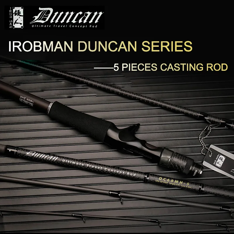 IRONMAN DUNCAN 5 Pieces Casting Fishing Rod 6'6" to 7'2" Lure Max 50g ...