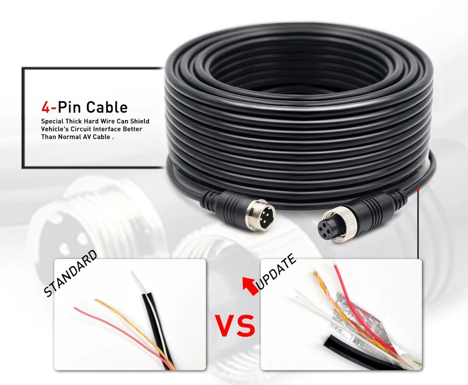 GreenYi Android 10" AHD 4CH Monitor Recording DVR 1080P Car Rear View ...