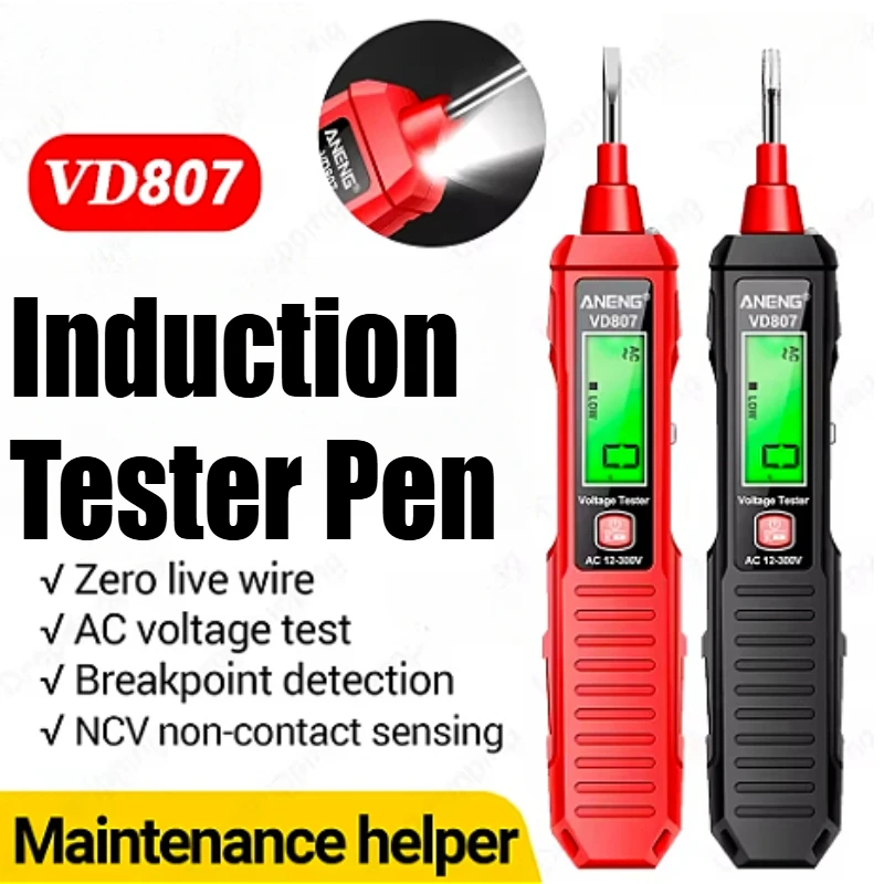 ANENG VD807 Digital Voltage Detectors Electric Tester Pen AC 24-300V ...