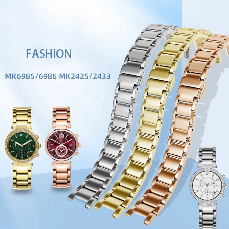 Correa-de-reloj-de-acero-inoxidable-16x8mm-20x12mm-para-MK-Three-Eye ...