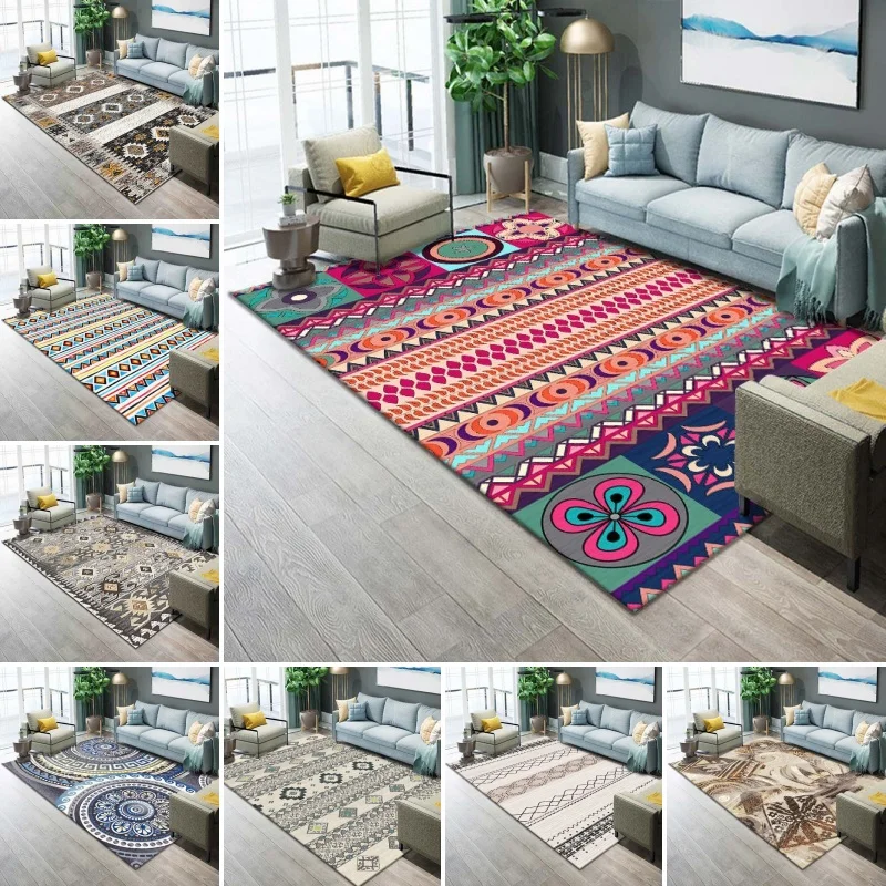 Retro-Bohemian-Moroccan-Carpet-Living-Room-Large-Floor-Mat-Antiskid ...