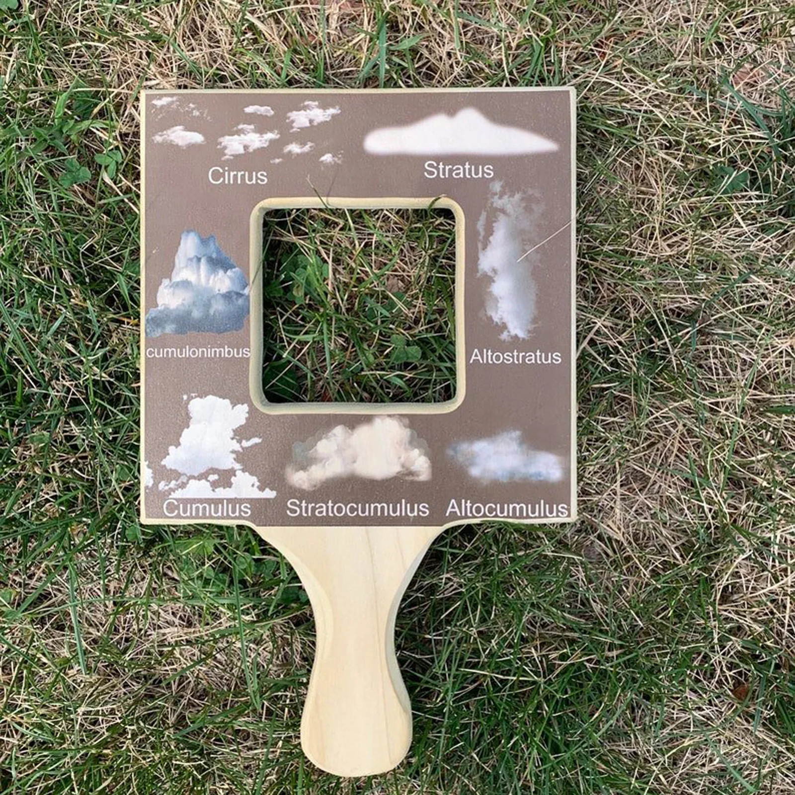 INS Kids Nature Guide Viewfinder Pine Wood Educational Toy Craft Cloud ...