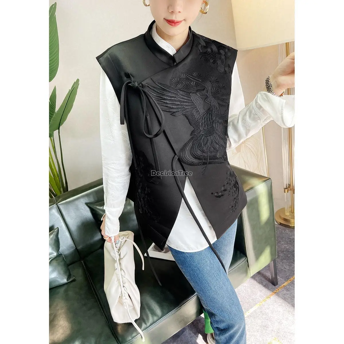 2024 summer autumn chinese style women exquisite embroidery vest ...
