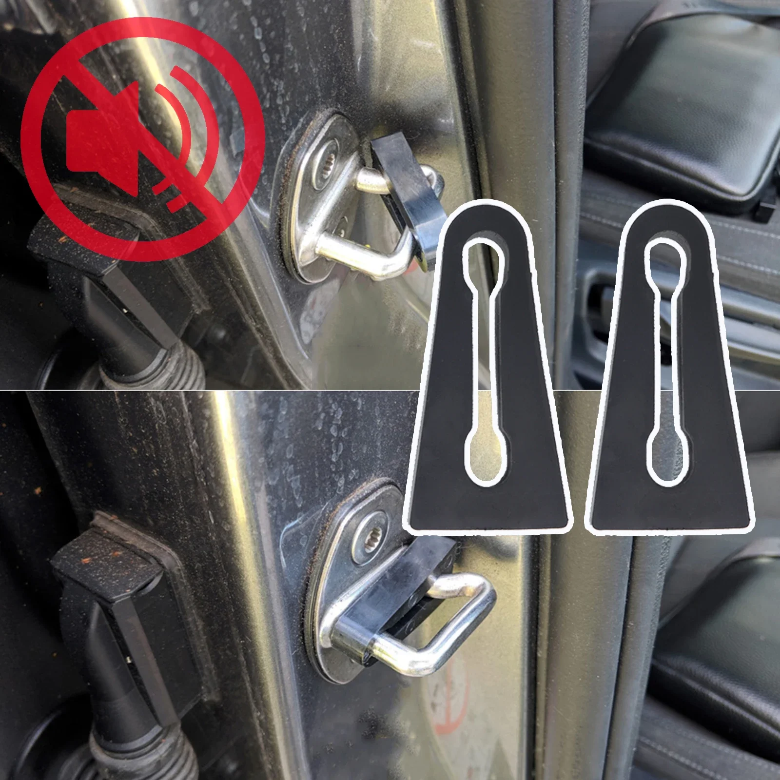 Car Sound Deadener Damper Door Lock Buffer Deadening Damping Interior ...