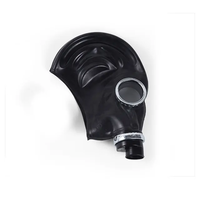 Silica Gel Gas Mask Fetish Latex Rubber Mask Hood Breath Control ...