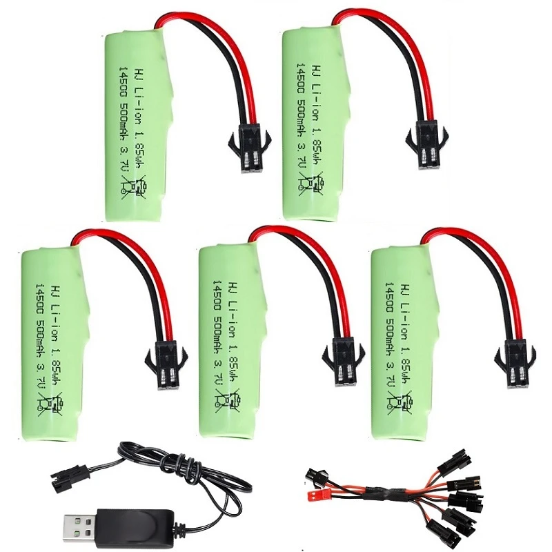 SM plug 3.7V 500mAh Li-ion Battery 14500/3.7V charger For R/C Stunt ...