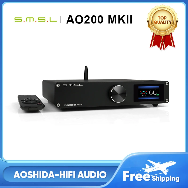SMSL AO200 MKII HIFI AMP Digital, amplificador estéreo de alta potência, entrada equilibrada ...
