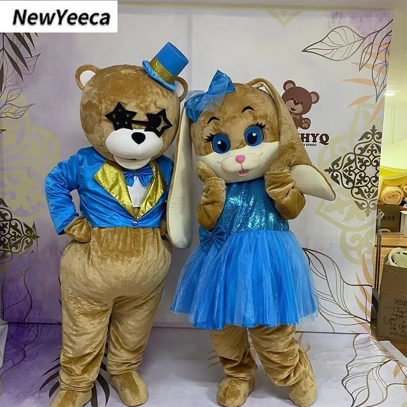 Teddy-Bear-Rabbit-Mascot-Costume-Birthday-Wedding-Bear-Role-Play ...