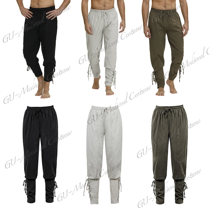 Medieval-Renaissance-Pants-Viking-Cosplay-Costume-for-Men-Women-Pirate ...