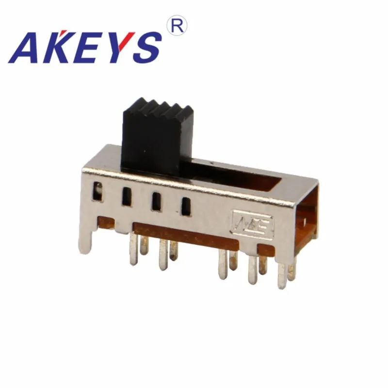 10pcs Ss-24e01 2p4tg3/g6 Double Pole Four Throw 4 Position Slide Switch 10 Pin Dip Type With 2 ...