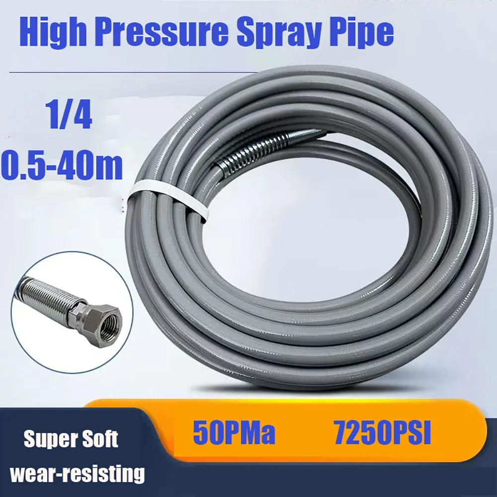 0-5m-40m-Fiber-Hose-With-Joint-Airless-Spray-Paint-Pipe-1-4-BSP-7250PSI ...