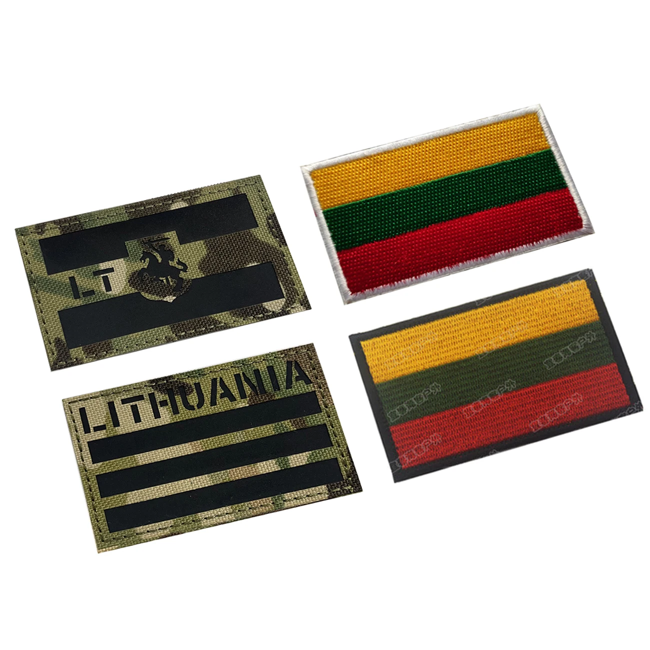 Lithuania flag IR Multicam Patches yellow green red stripe Republic of Lithuania embroidery flag ...