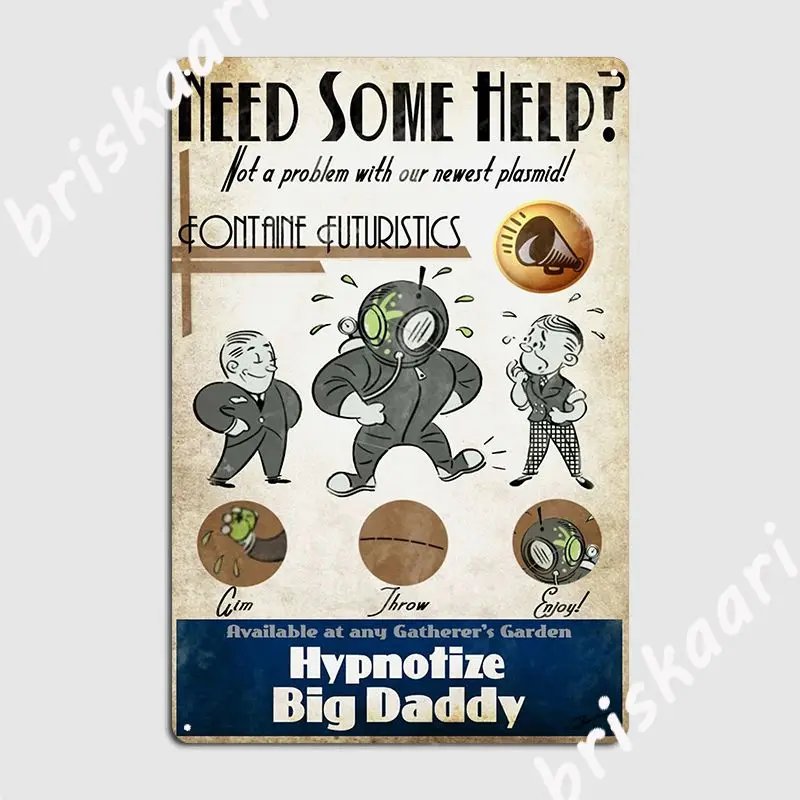 Bioshock-letrero-de-Metal-Need-Some-Help-para-decoraci-n-de-garaje ...