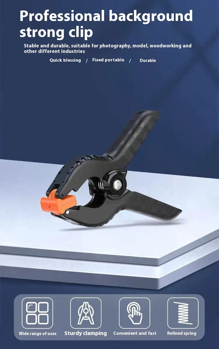 6pcs-3inch-Spring-Clamps-Heavy-Duty-Plastic-For-Background-Muslin ...