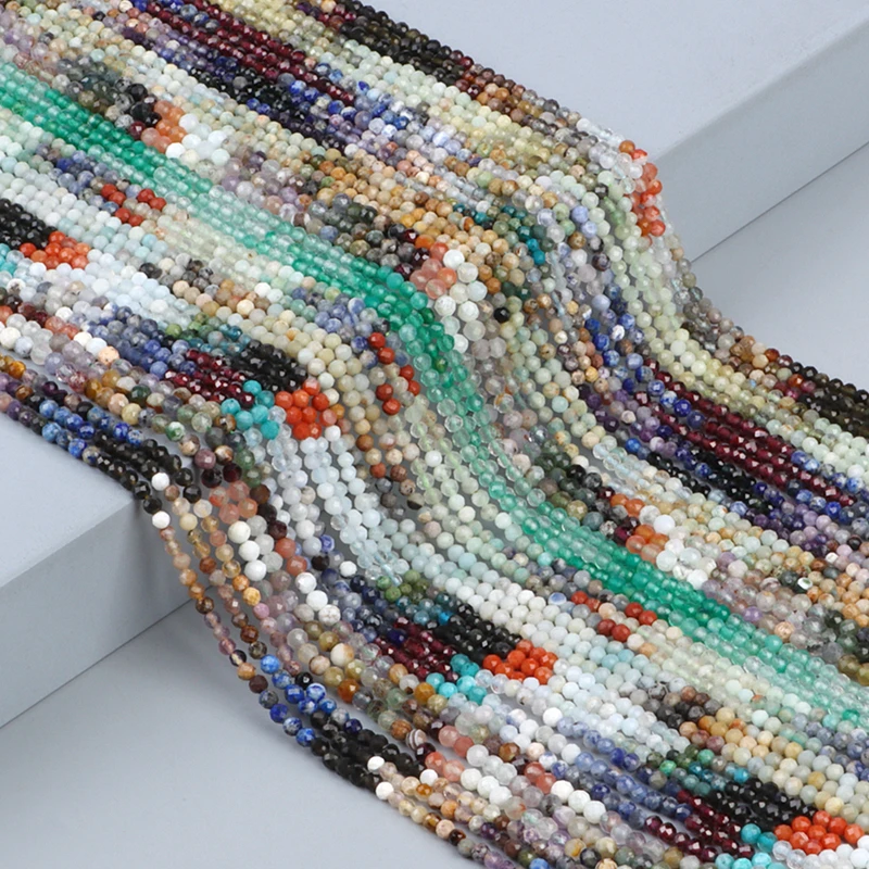 Natural-Stone-3mm-Beads-Small-Faceted-Mixed-Color-Gem-Stone-Beaded ...