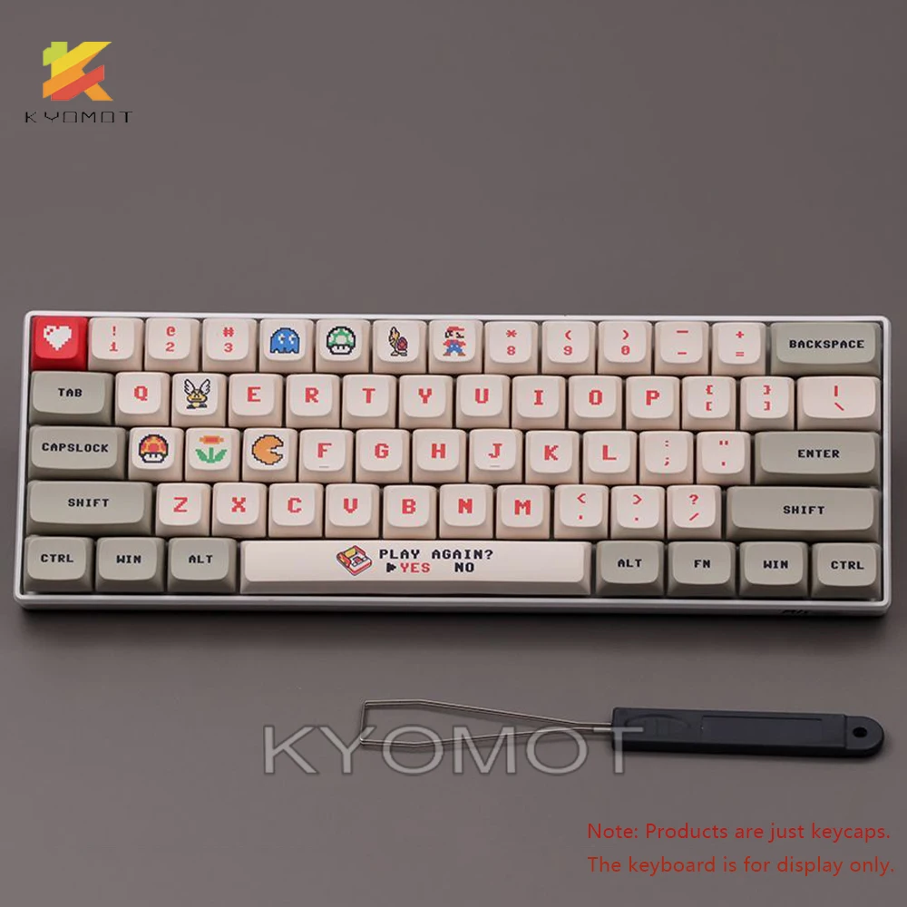 Kyomot 138 Keys Gmk Retro Game Keycaps Dye-sub Xda Profile Keycap For ...
