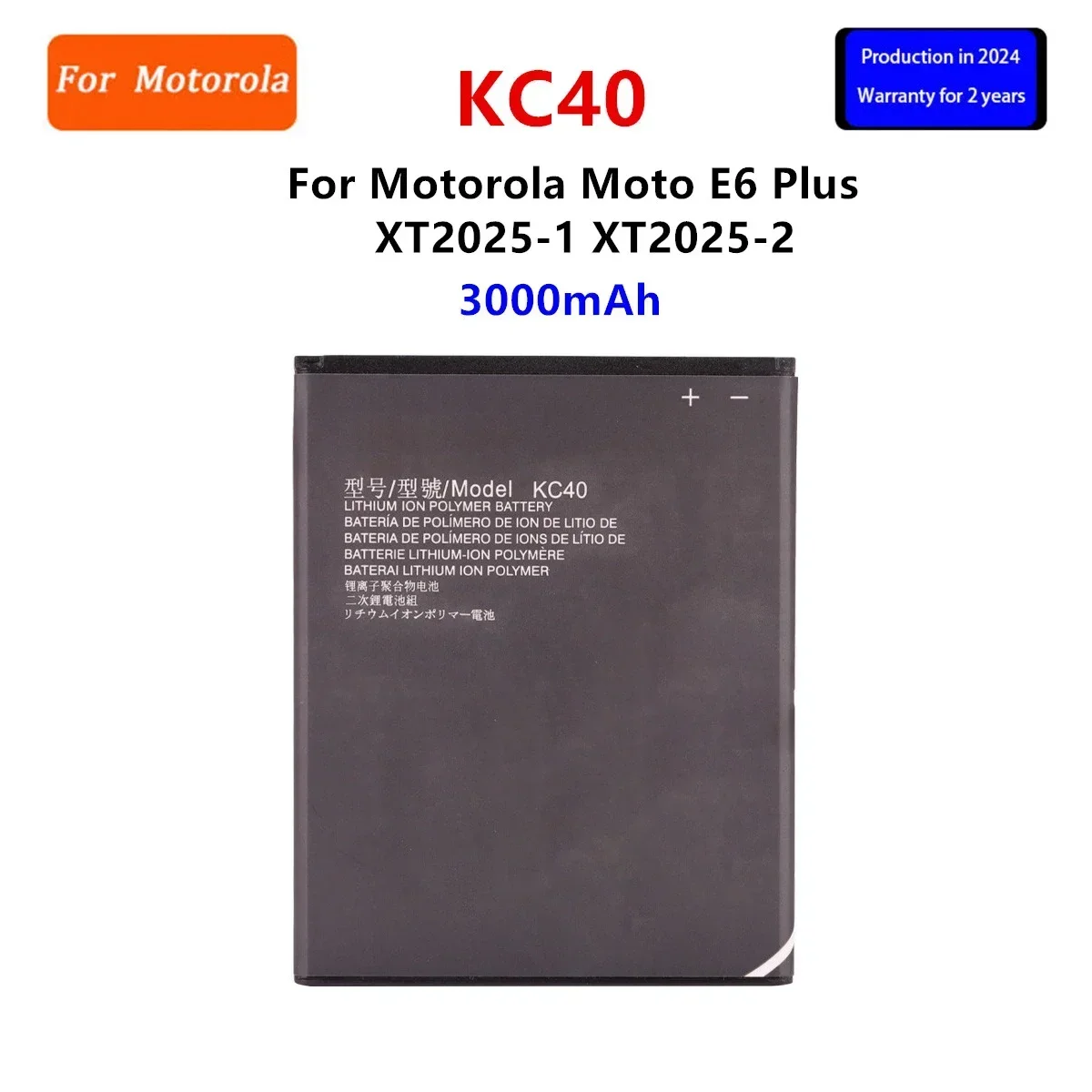 Nueva-bater-a-KC40-de-3000mAh-para-Motorola-Moto-E6-Plus-XT2025-1 ...