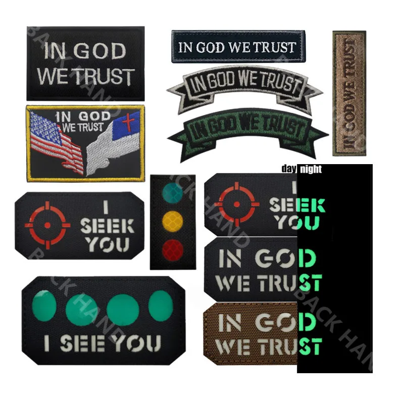 IN-GOD-WE-TRUST-Embroidery-Patch-Slogan-Patches-Military-Army ...