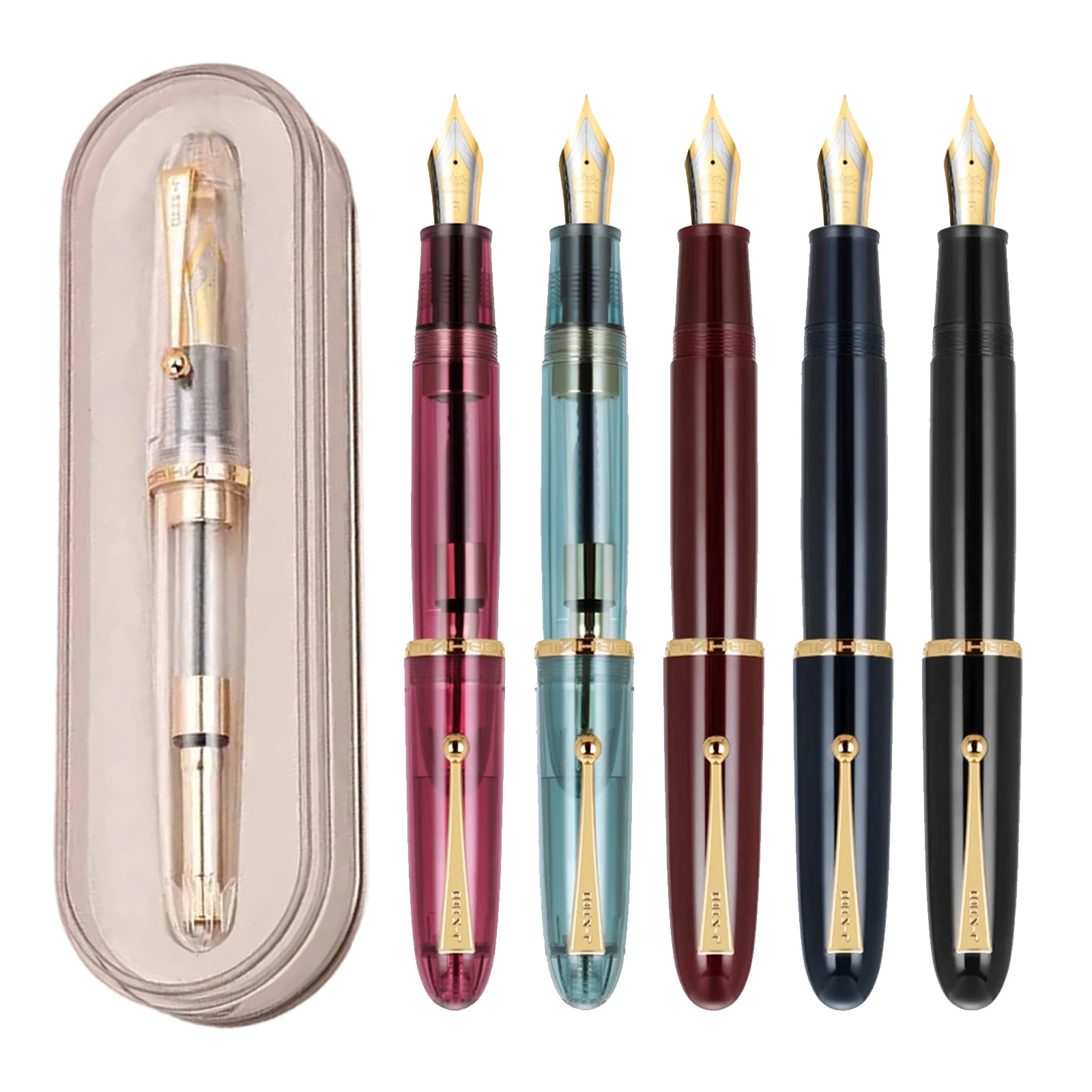 Jinhao 9019 Resin Fountain Pen #8 EF F M Nib Writing Ink Pen with High ...