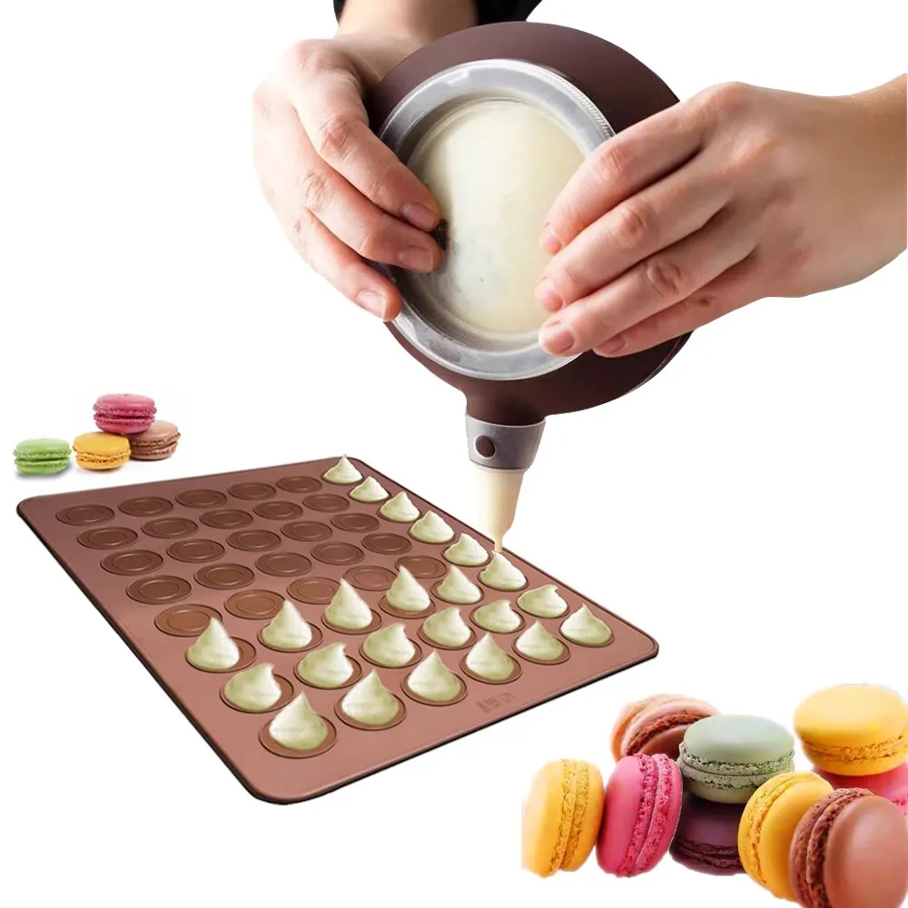 New-Silicone-Macaron-Pot-Sheet-Mat-Nozzles-Set-Macaroon-Baking-Mold ...
