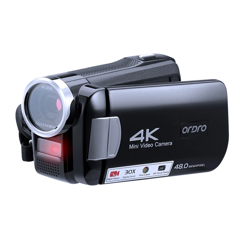 Ordro 4K Video Camera Digital Camcorder for Youtuber Vlog IR Night ...